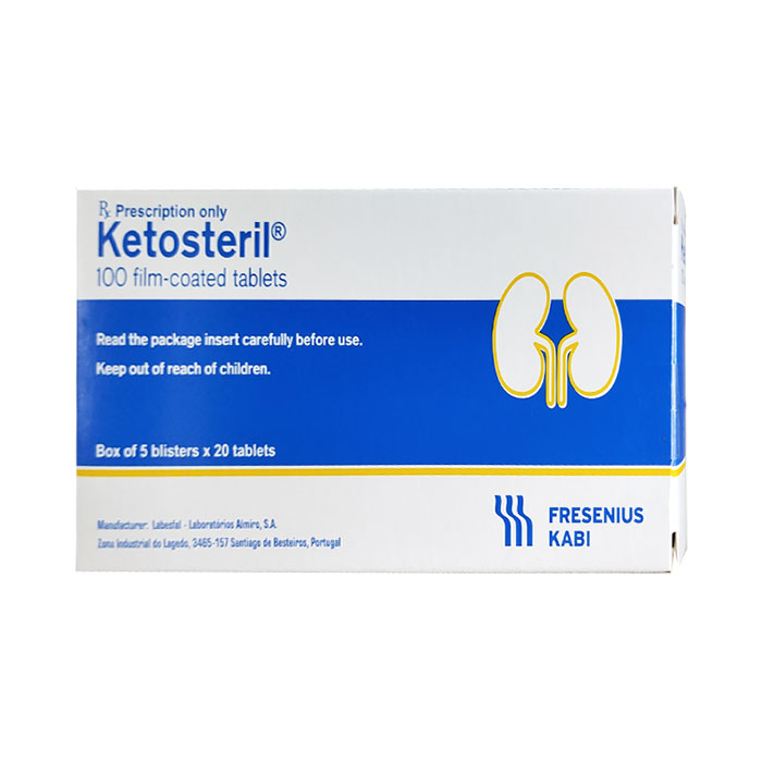 Ketosteril 600mg phòng ngừa và điều trị suy thận mạn 100 viên | Nhà ...